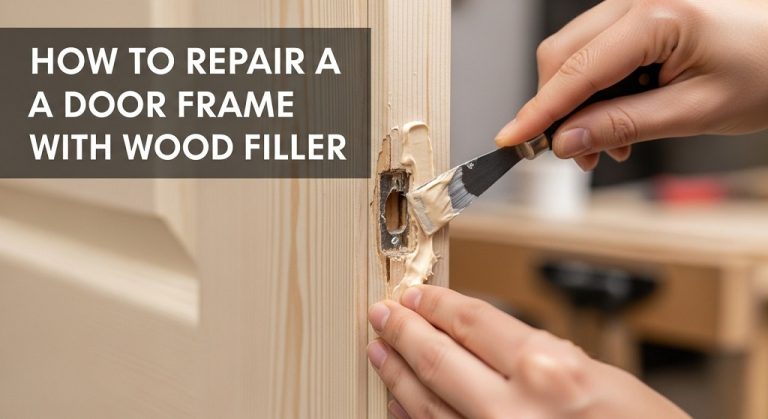 How to Repair a Door Frame with Wood Filler - House Needy